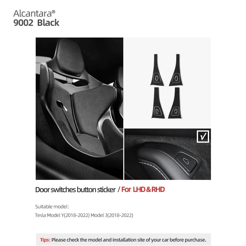 Betterhumz Car Window Switch Trim Frame for Tesla Model 3 Model Y 2018 ...