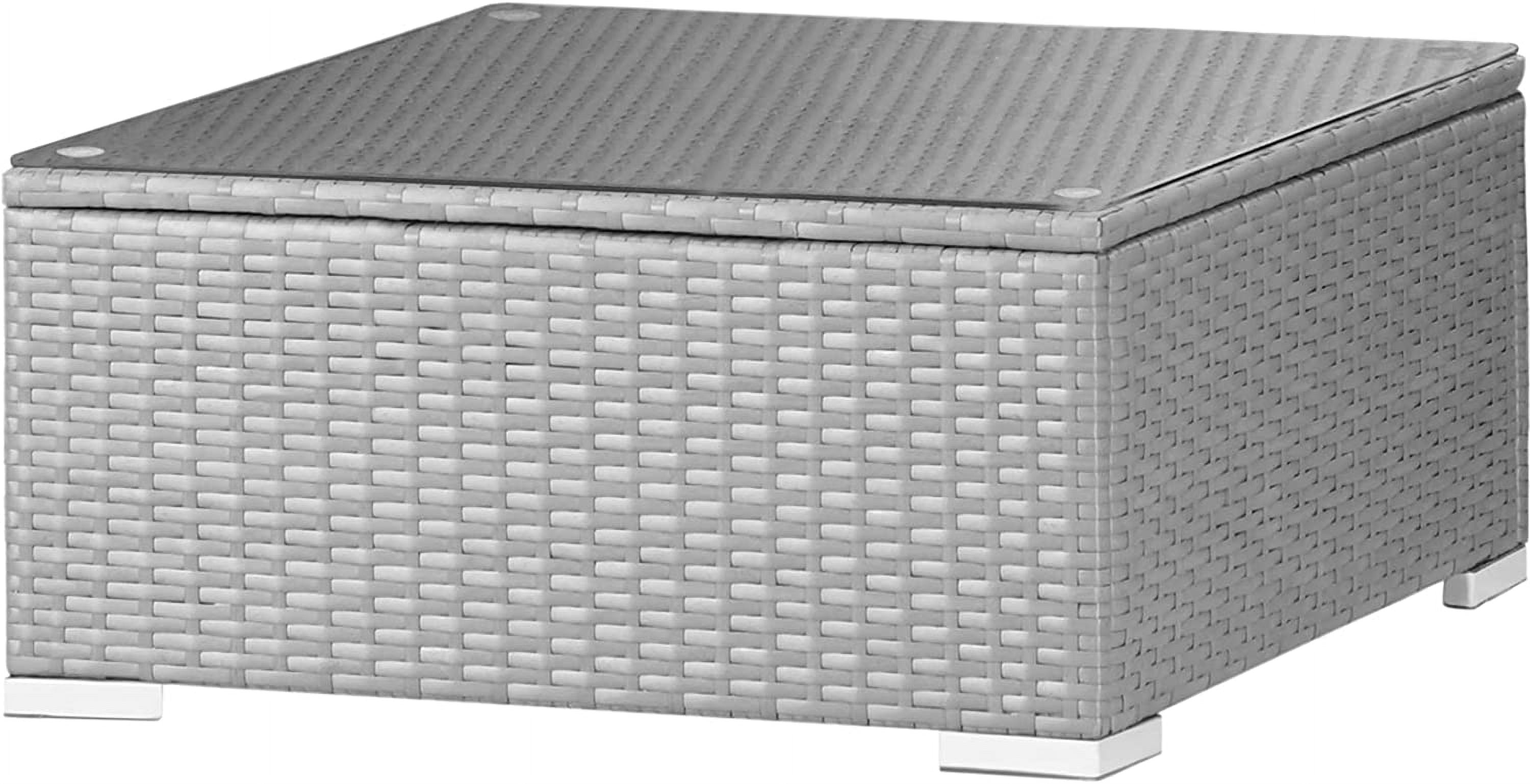 Betterland Patio Furniture Rattan Square Outdoor Coffee Tables, All ...