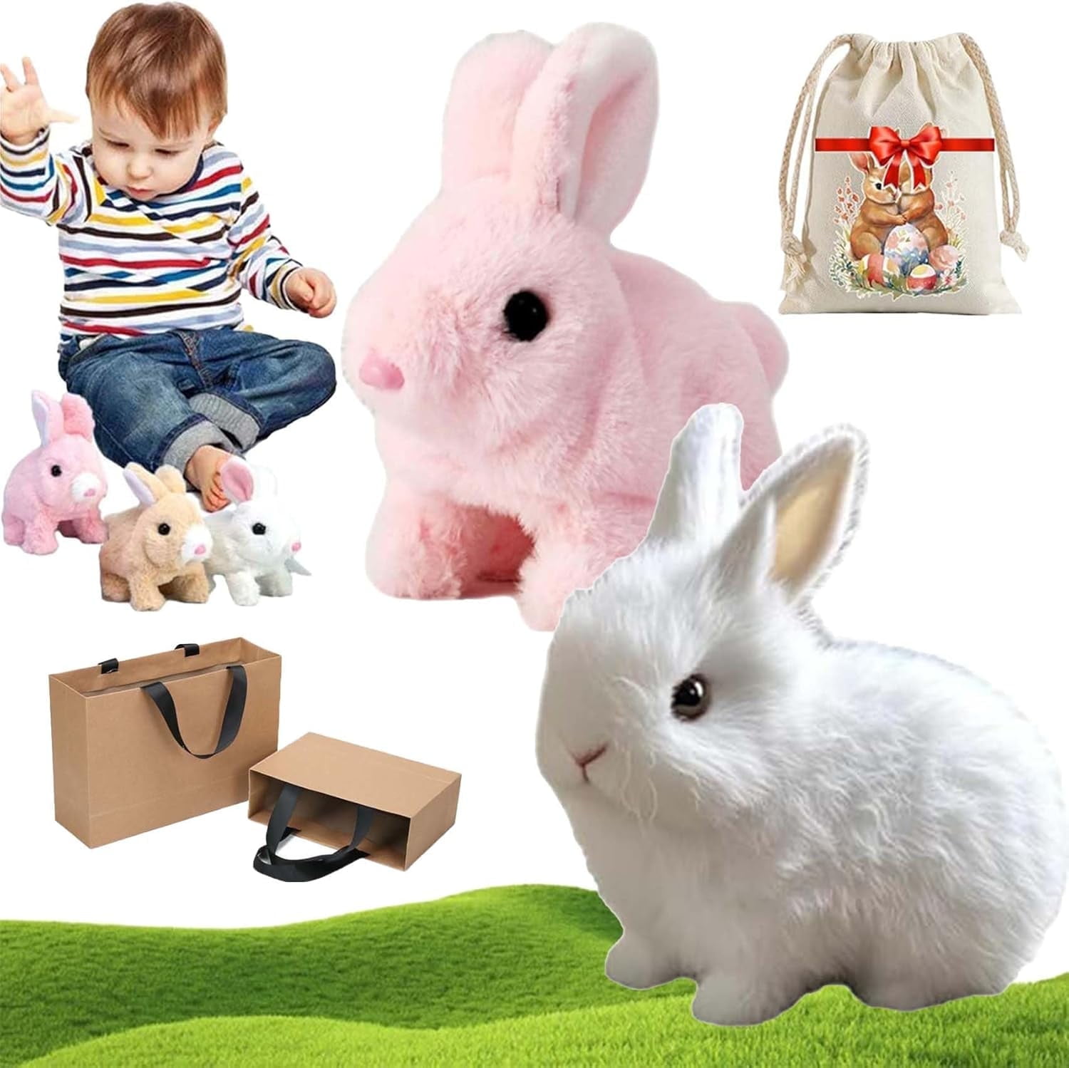 Fanyil Bunny Pal, Petsboro Bunny pal, Kalbooz Realistic Robot Bunny ...