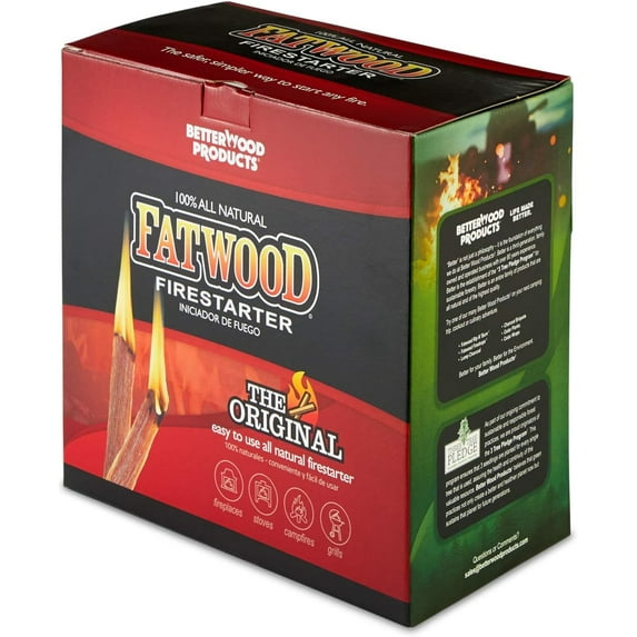 Betterwood 10lb Fatwood Natural Pine Firestarter (3 Pack) for Campfire ...