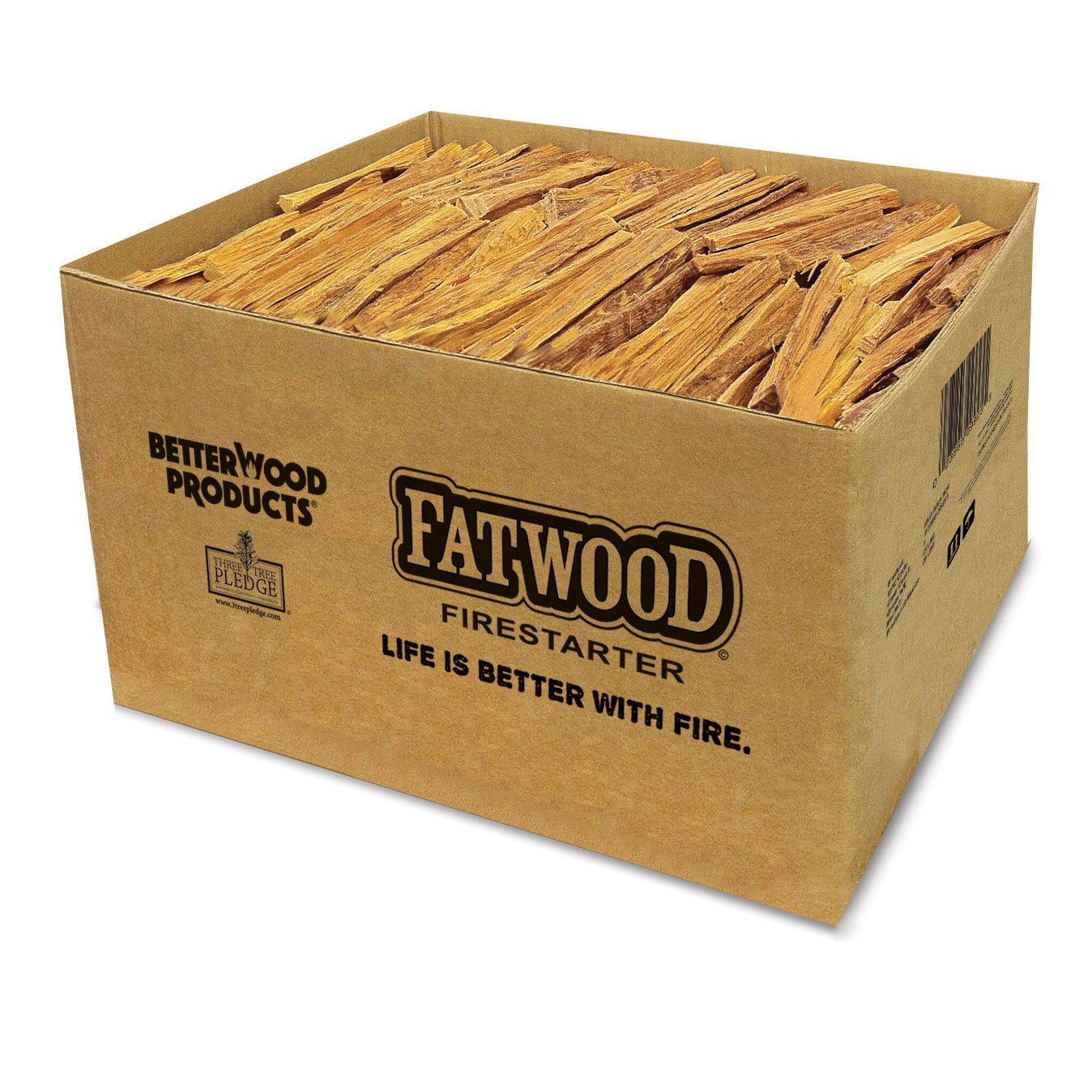 Betterwood Products, Fatwood Firestarter, 25 Pound, All-Natural Pine ...