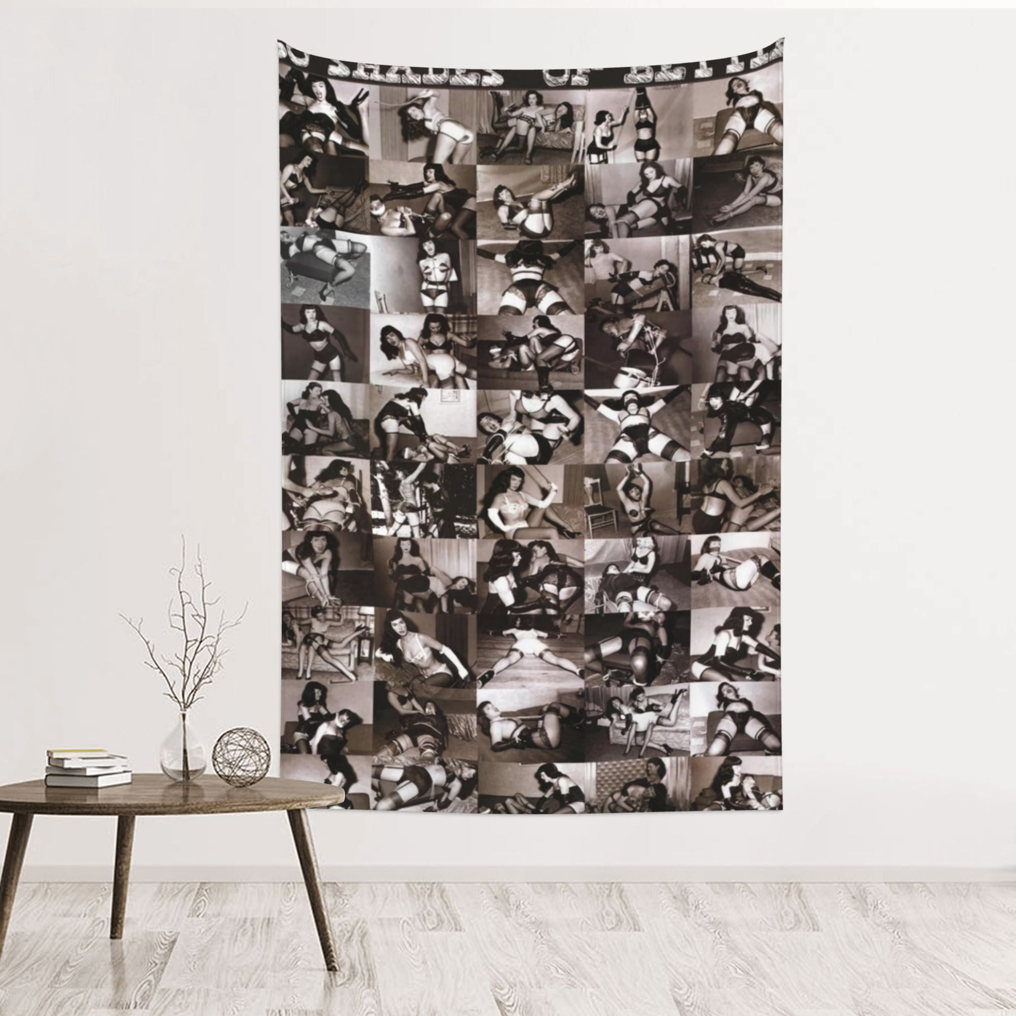 Bettie Page Tapestry for Men, Boys Bedroom Living Room Dorm Wall Decor ...