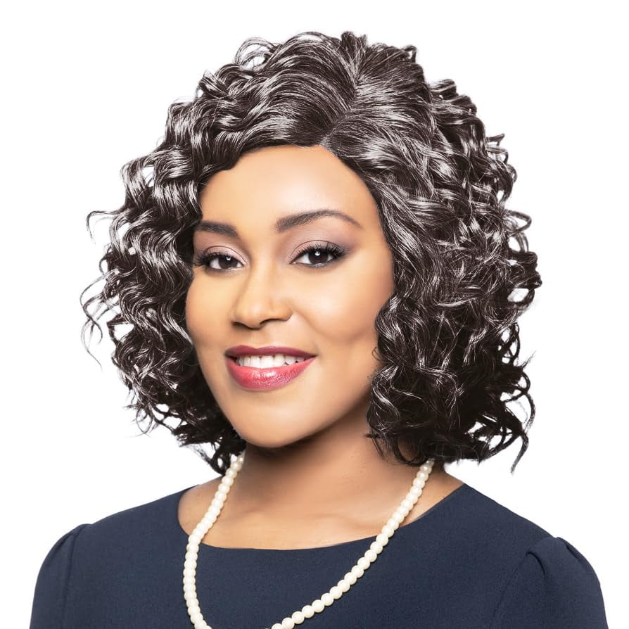 Bettina Wig Color 3T34 - Foxy Silver Wigs Medium Length Wavy Spiral ...