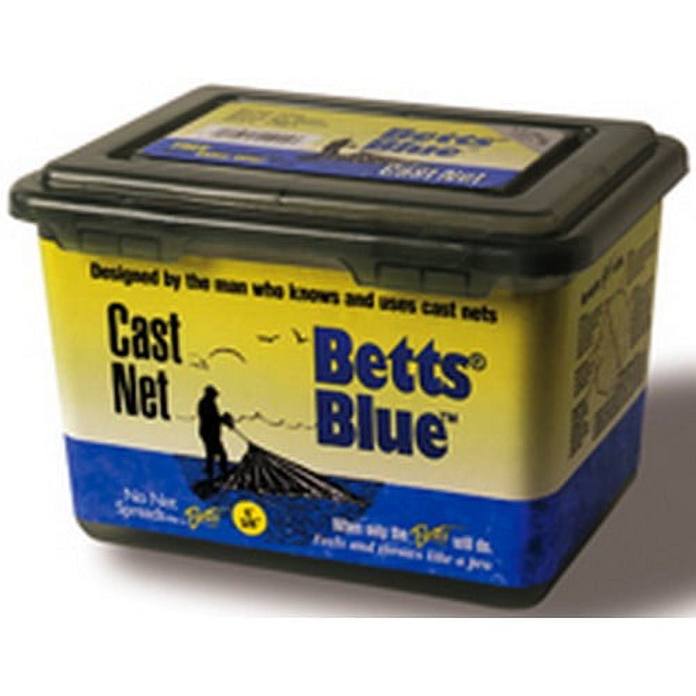 Betts Blue Mono Fishing Cast Net 8' 3/8" Mesh, 1 lb Lead per Ft, Boxed - Walmart.com