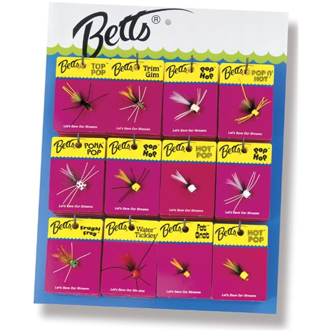 Betts Tackle PP-6 Assorted Panfish Popper FWSW Fishing Lure Display 72 ...