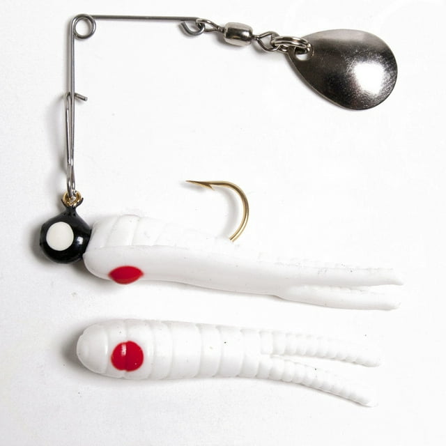 Betts White w/ Red Dot Spin Split Tail, Spinnerbaits - Walmart.com