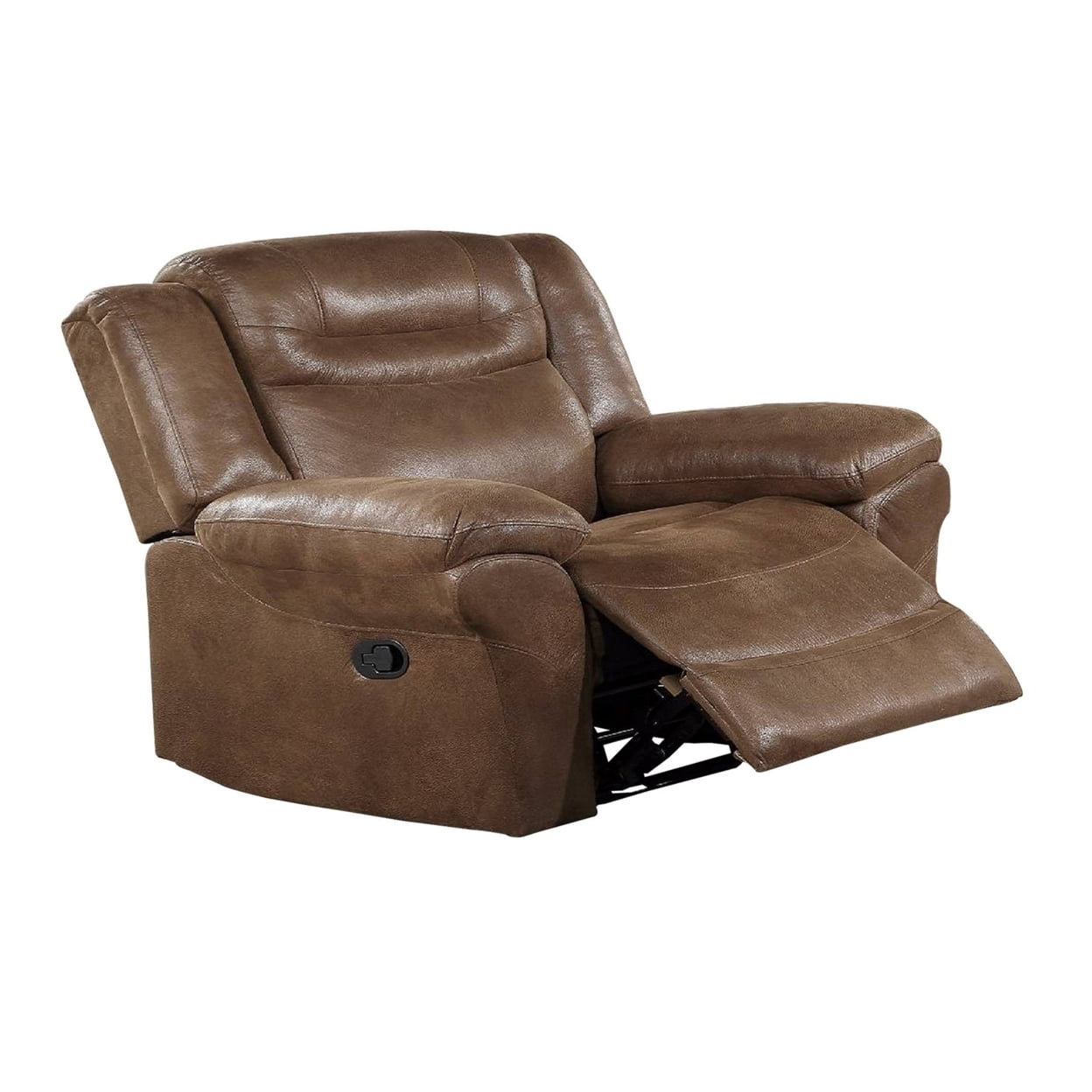 Betty 41 Inch Power Recliner Chair, Pull Tab Mechanism, Brown Leather ...