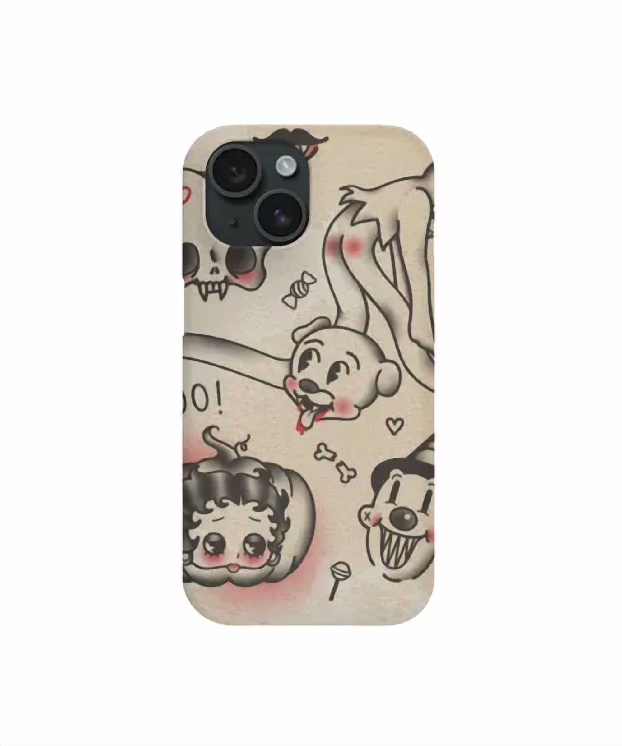 Betty Boo Funny Betty Boop Parody Ghost Phone Case for iPhone 16 15 14 ...