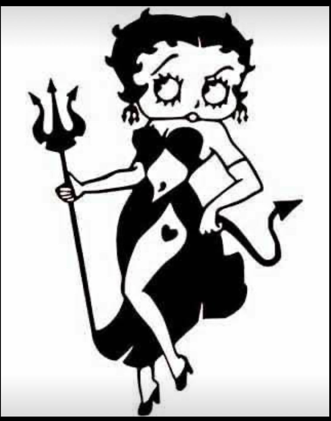 Betty Boop 6 Inch Vinyl Car Decal – Cute Classic Cartoon Show Sticker ...