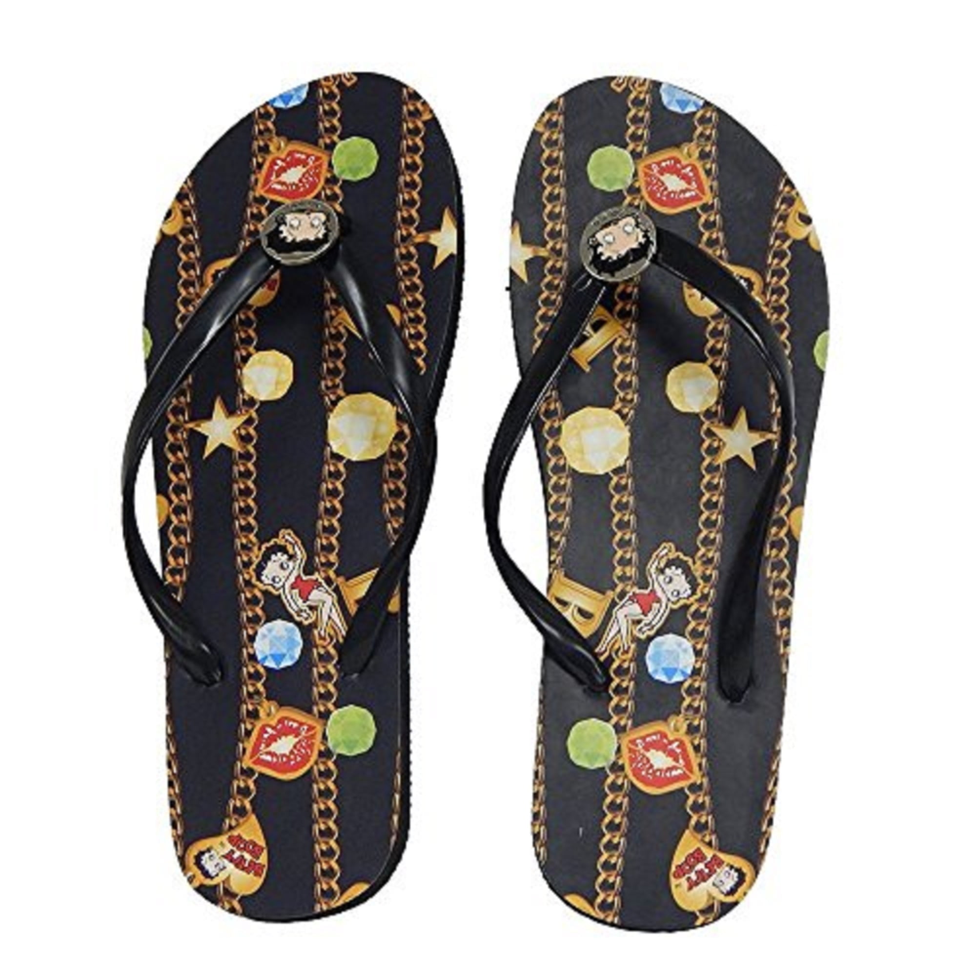 Betty Boop Adult Women Flip Flop Sandal Thong Slide Wedge (Size 10 ...