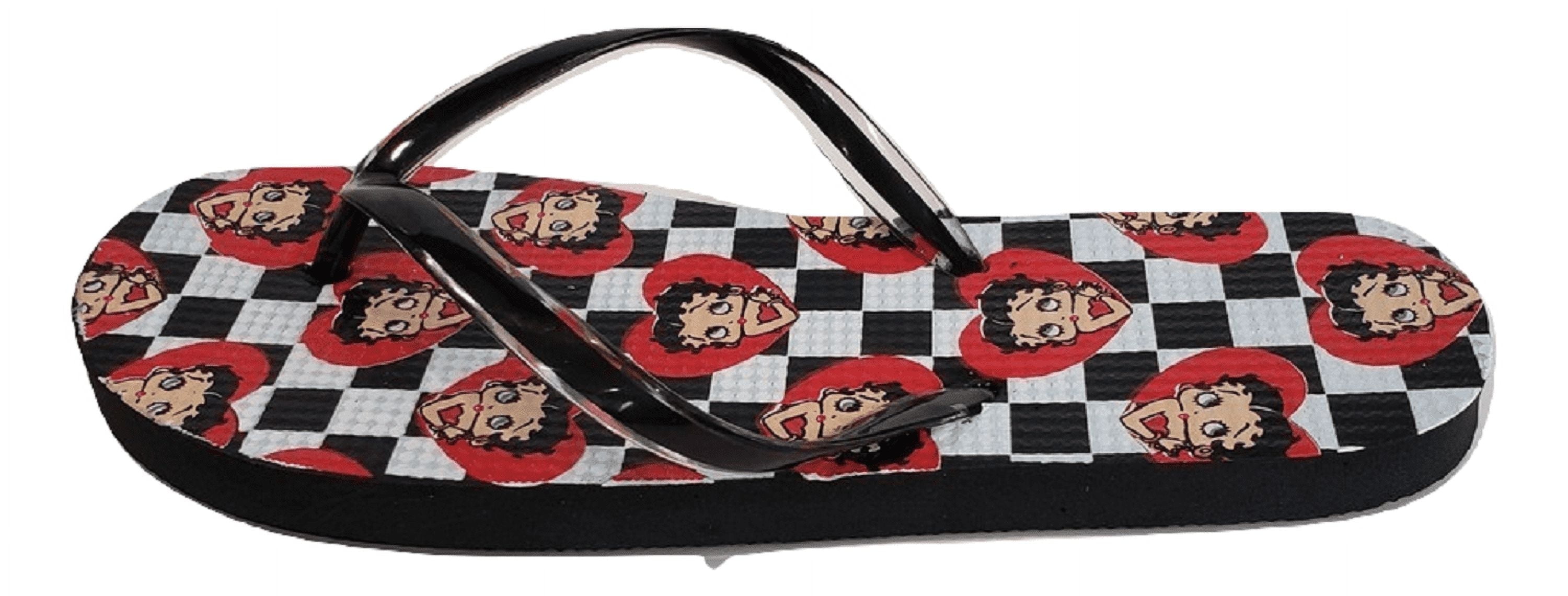 Betty Boop Adult Women Flip Flop Sandal Thong Slide Wedge (Size 11 ...