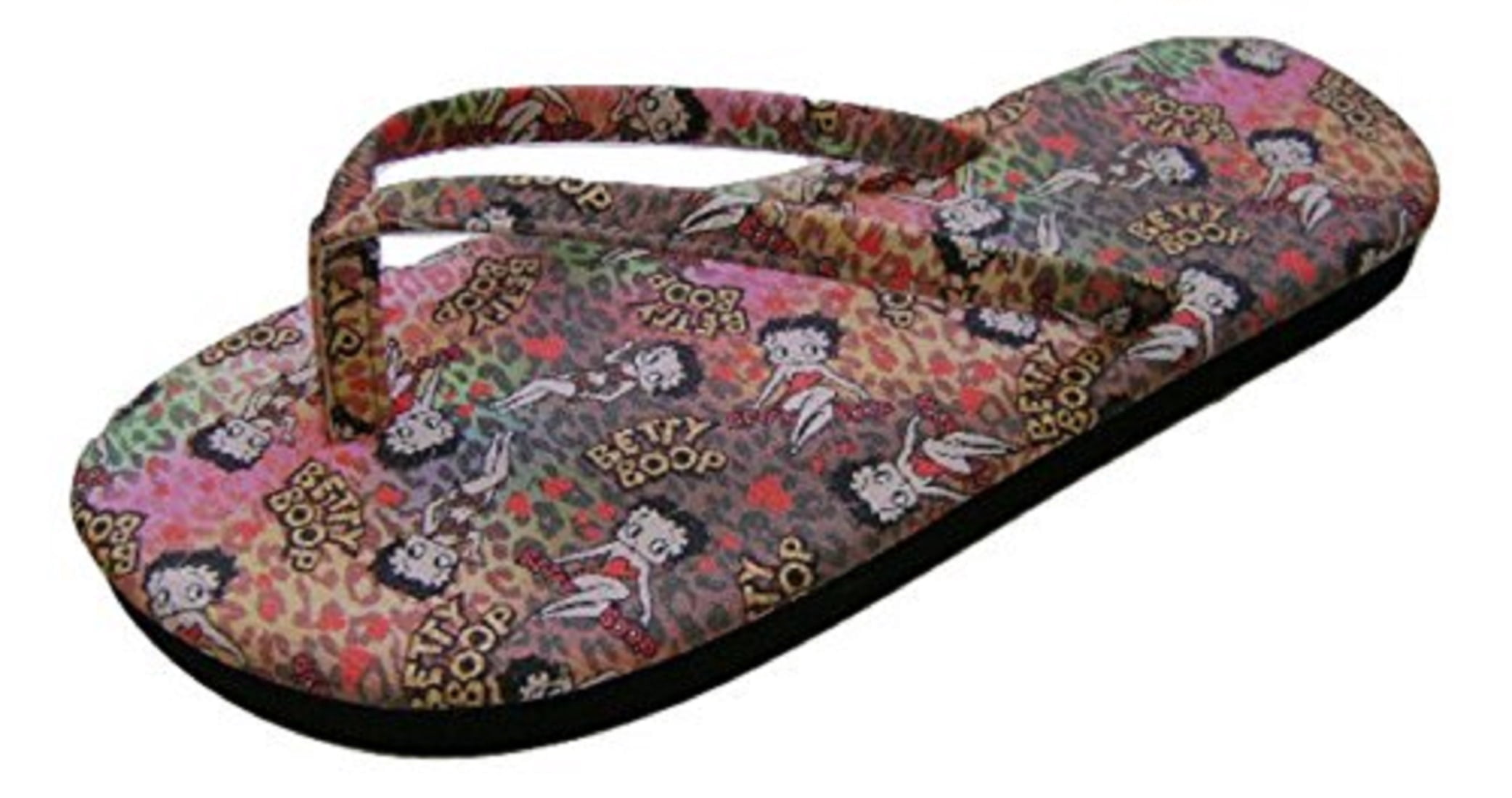 Betty Boop Adult Women Flip Flop Sandal Thong Slide Wedge (Size 6 Dino ...