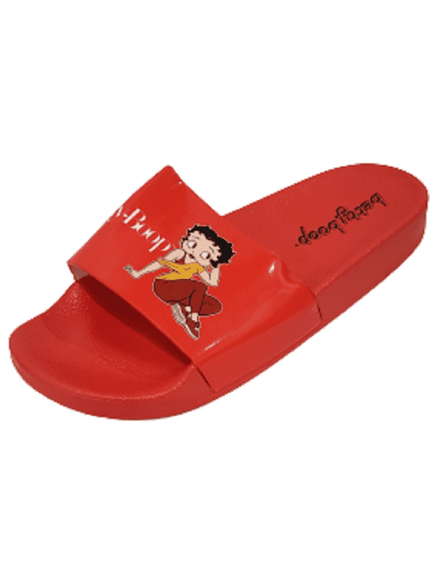 Betty Boop Adult Women Flip Flop Sandal Thong Slide Wedge (Size 8 Red ...