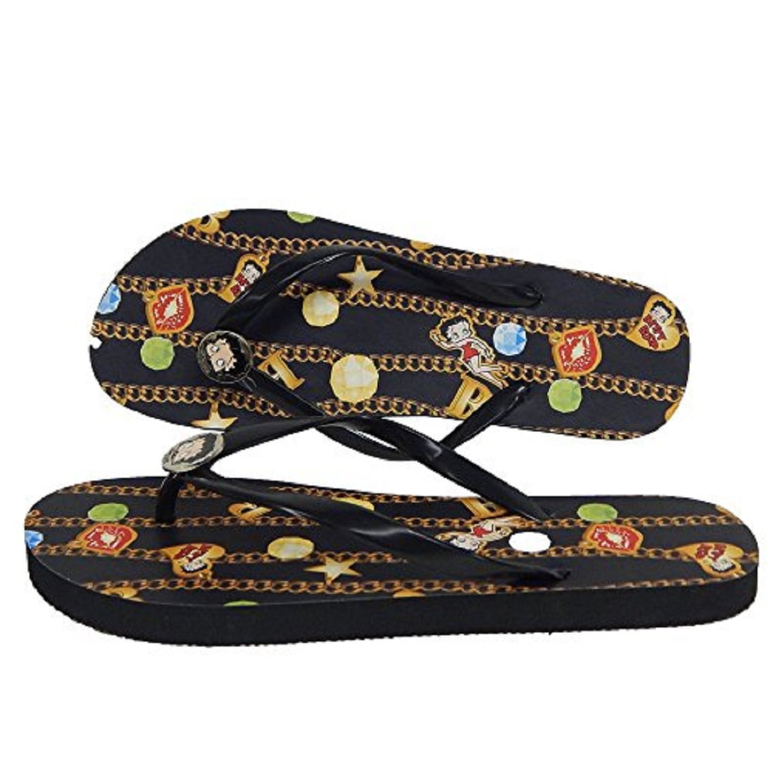 Betty Boop Adult Women Flip Flop Sandal Thong Slide Wedge (Size 9 Betty ...