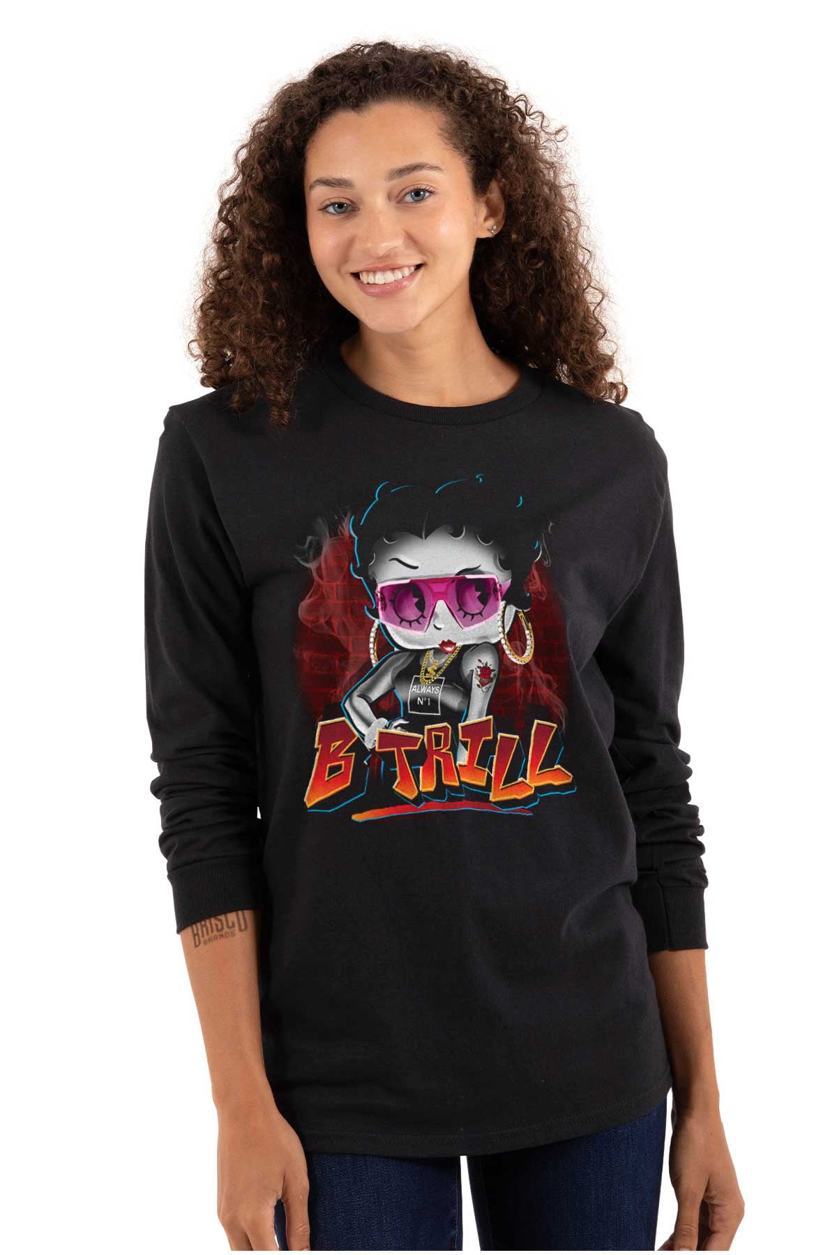 Betty Boop Always Frist B Trill Women Plus Size Long Sleeve Tee Brisco ...
