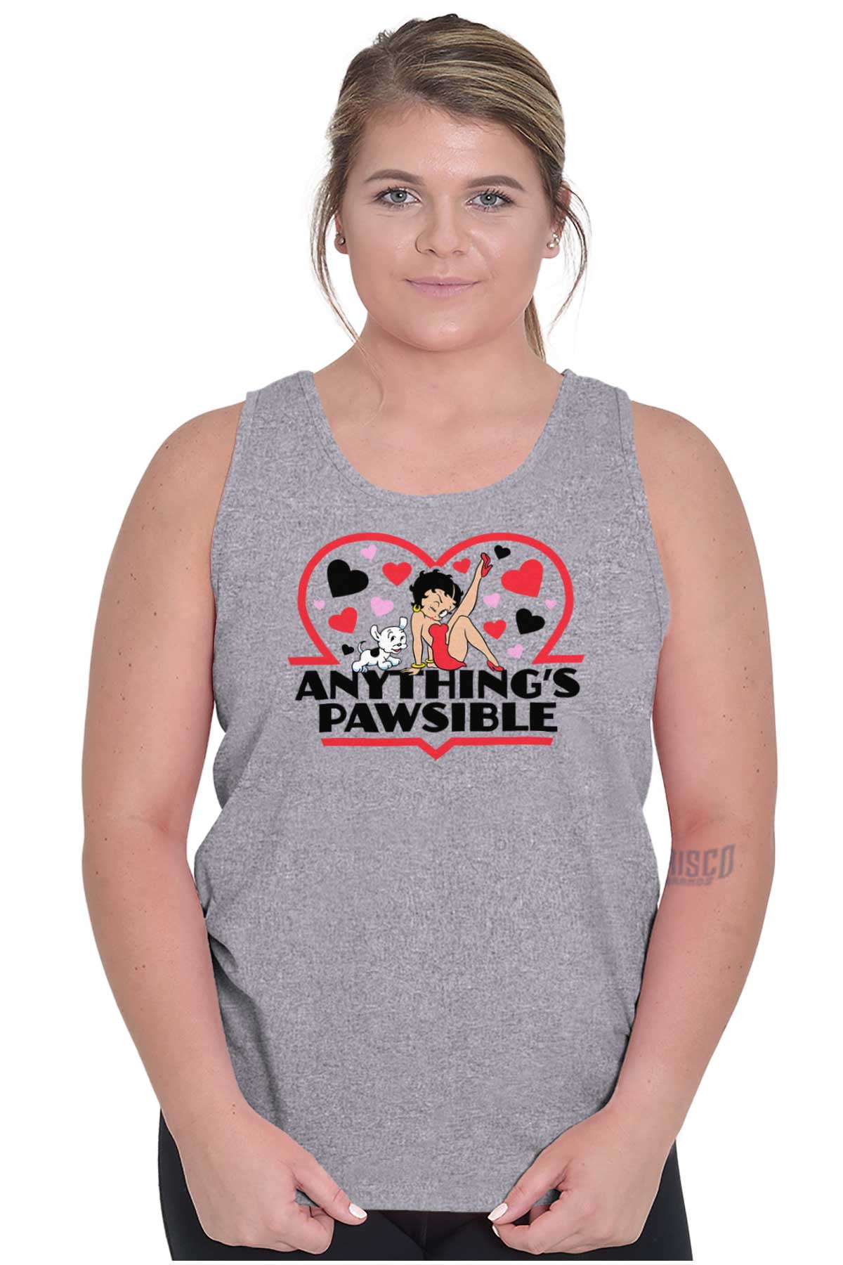 Betty Boop Anythings Possible Pun Women Plus Size Tank Top Brisco Brands 2X - Walmart.com