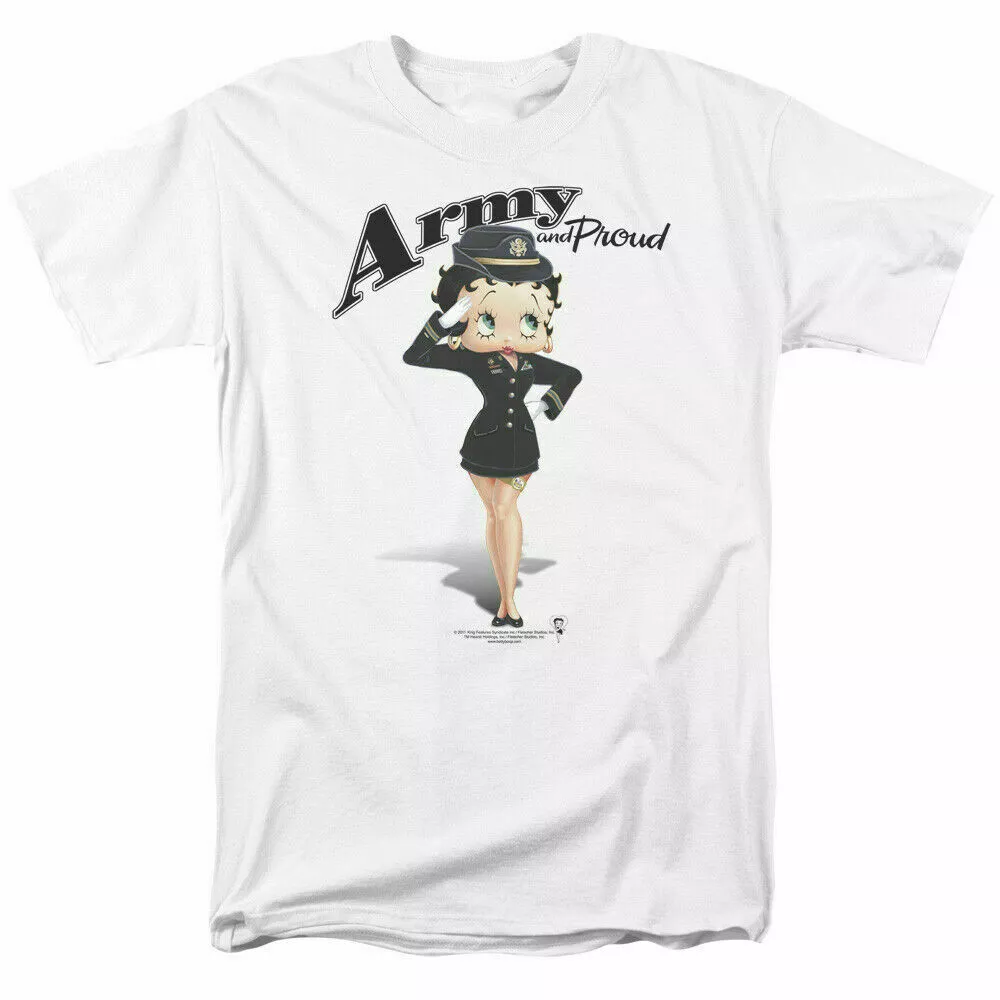 Betty Boop Army Boop T Shirt Cartoon MerchandiseChristmas Gift Shirt ...