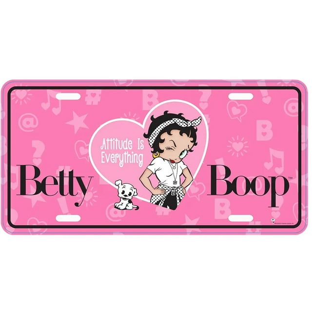 Betty Boop Attitude Is Everything License Plate - Walmart.com