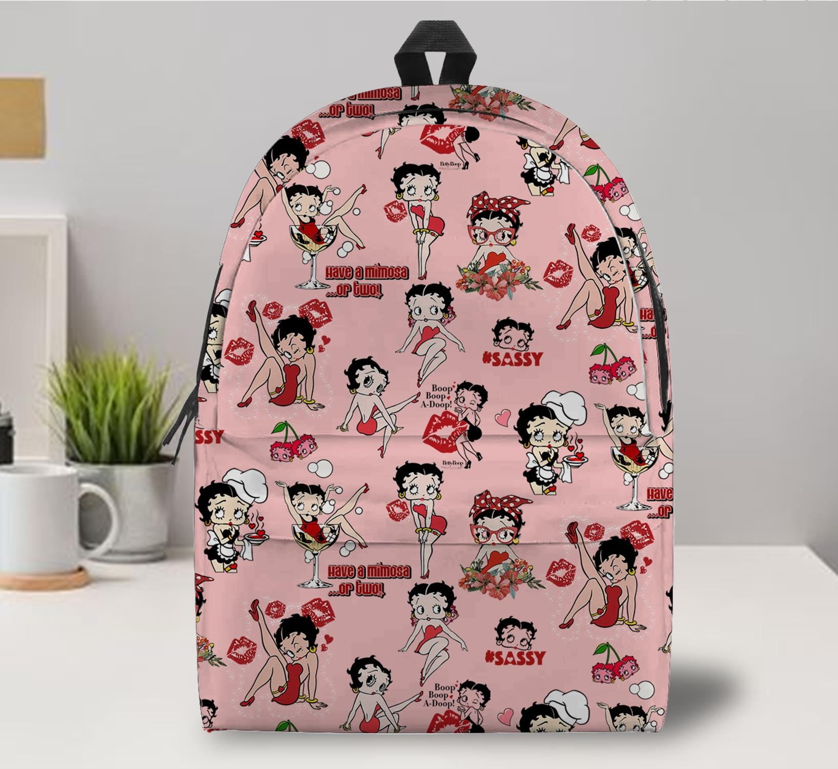 Betty Boop Backpack, Betty Boop School Bag, Laptop Backpack, Christmas ...