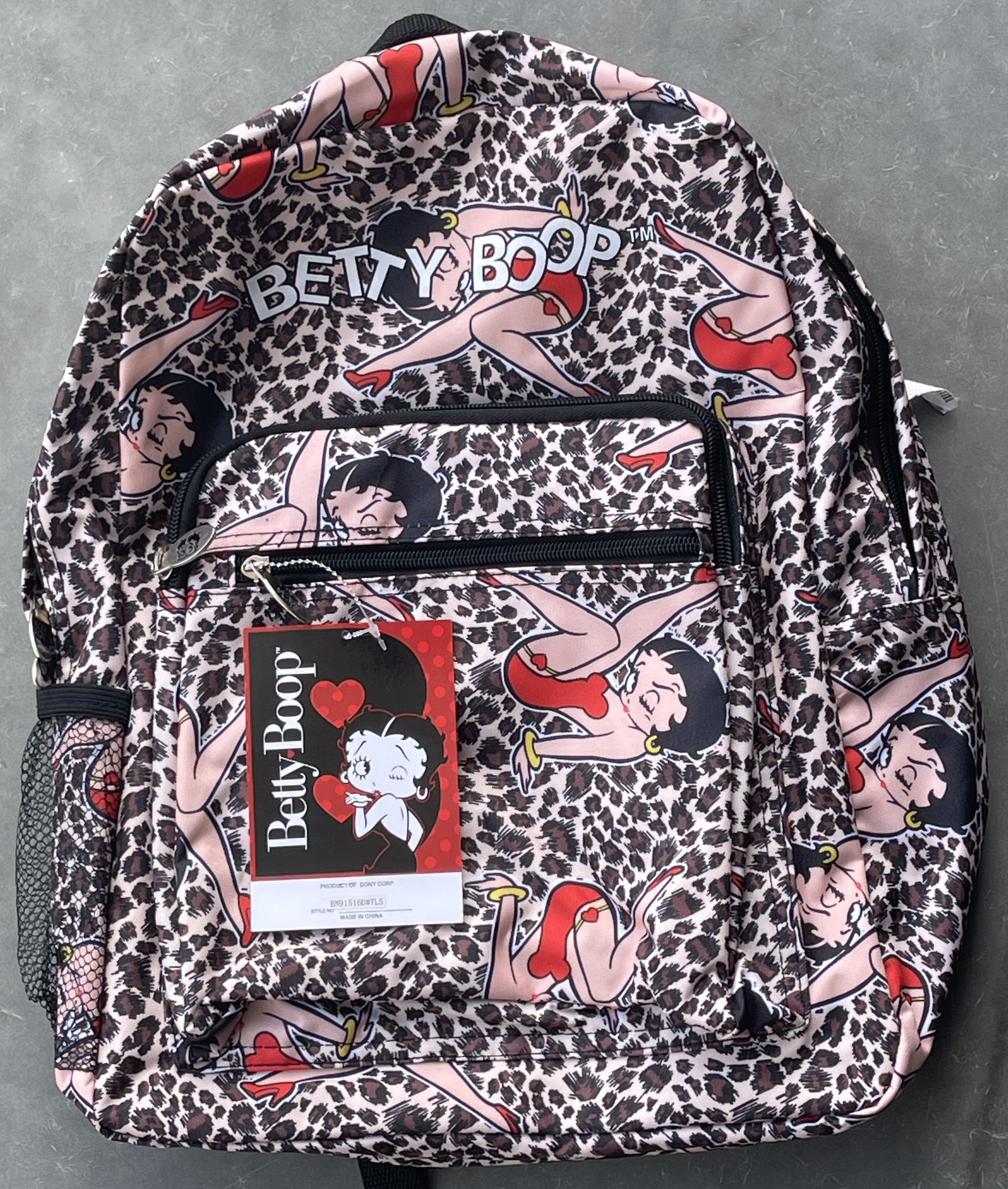 Betty Boop Backpack Collection, Leopard Daypack School Bag - Walmart.com