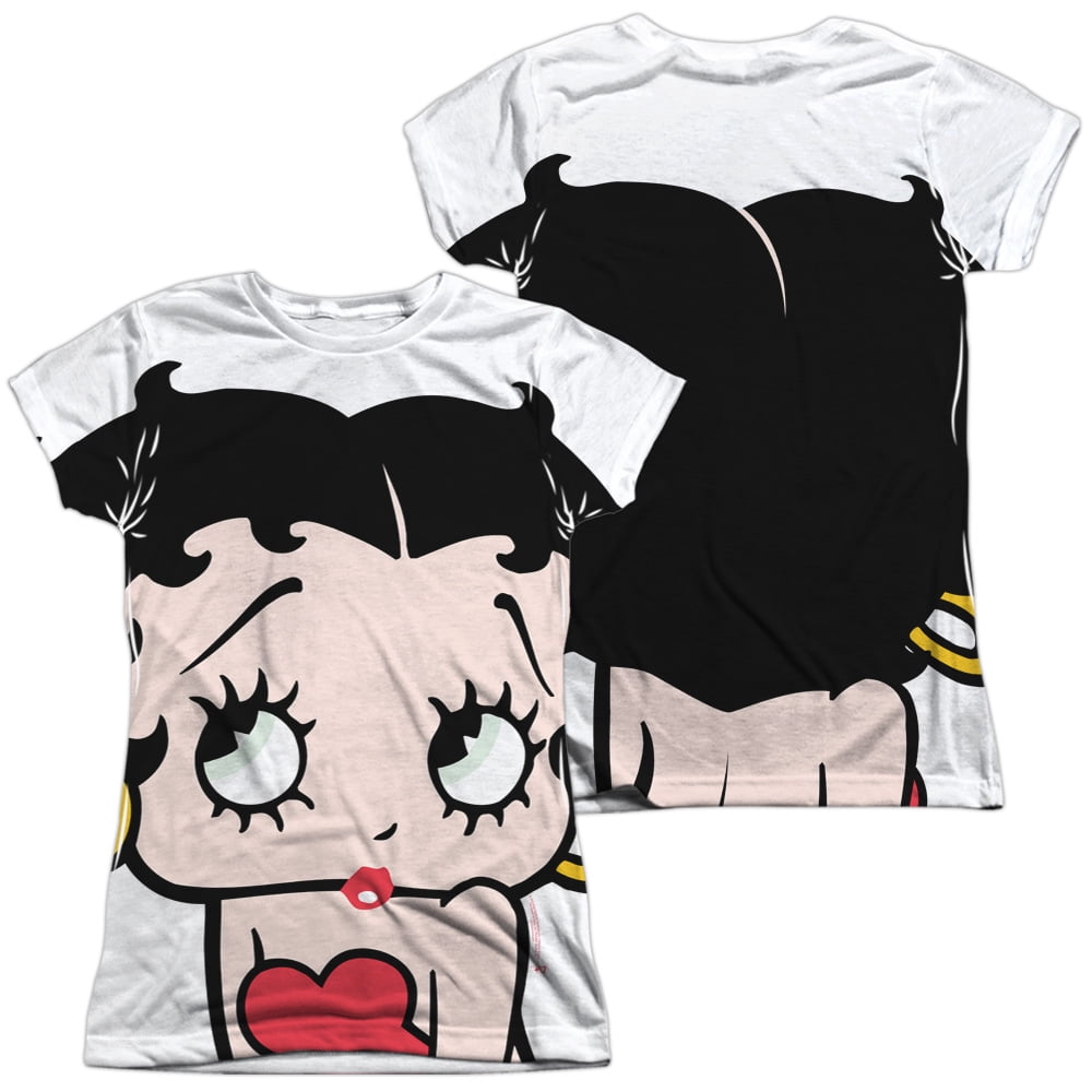 Betty Boop Big Boop Head Girls Jr Sublimation White - Walmart.com