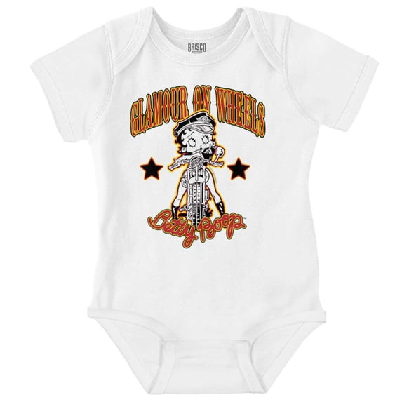 Betty Boop Biker Glamour On Wheels Bodysuit Jumper Girls Infant Baby ...