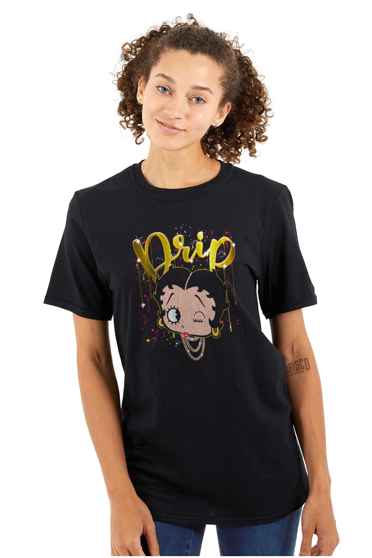 Betty Boop Bling Drip Paint Splatter Women Plus Size Graphic Tee Tees ...