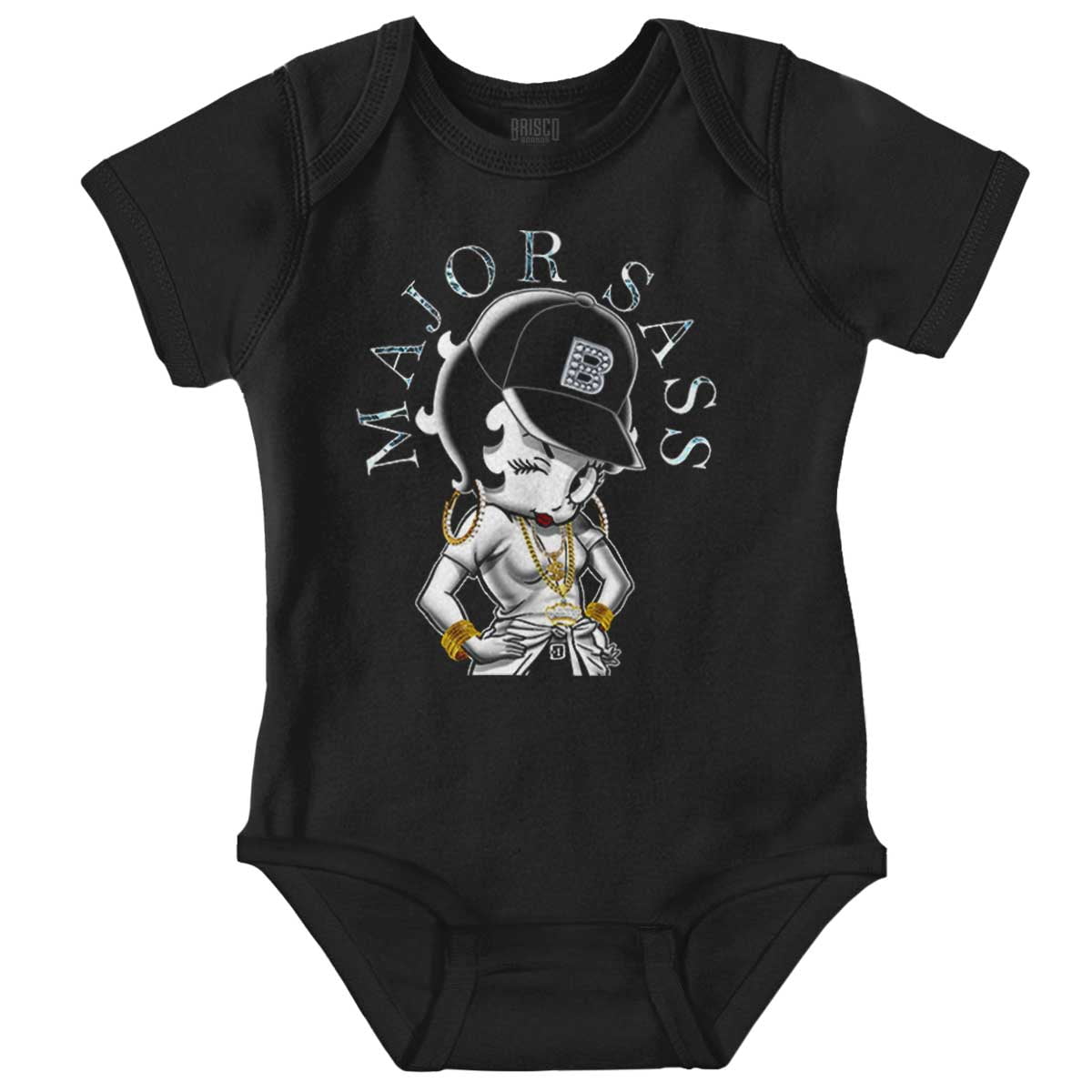 Betty Boop Bling Major Sass Cartoon Bodysuit Jumper Girls Infant Baby ...