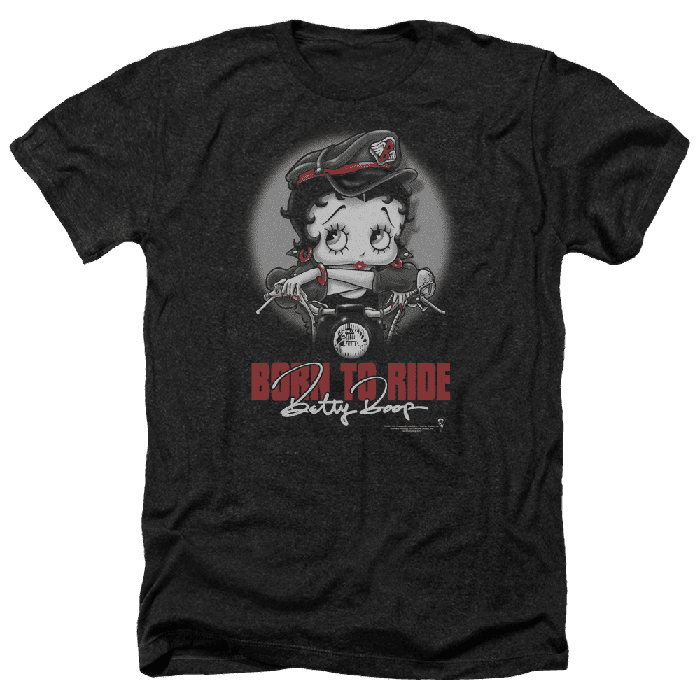 Betty Boop Born To Ride - Men's Heather T-Shirt - Walmart.com