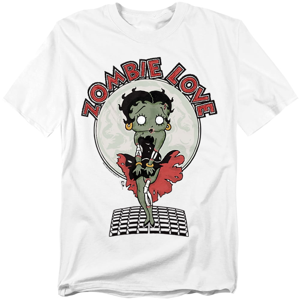 Betty Boop Breezy Zombie Love Mens Short Sleeve Shirt - Walmart.com