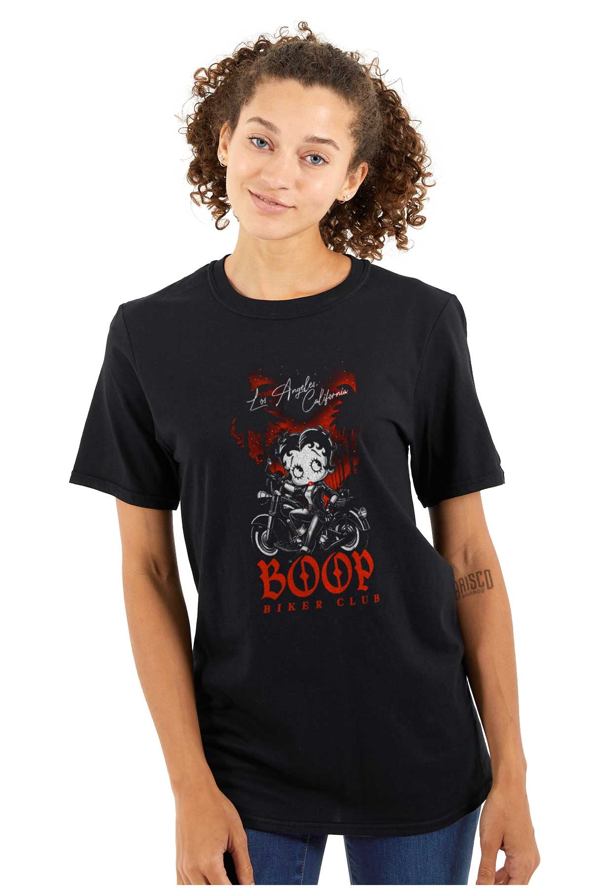 Betty Boop Cali LA Biker Club Cartoon Women's Graphic T Shirt Tees ...