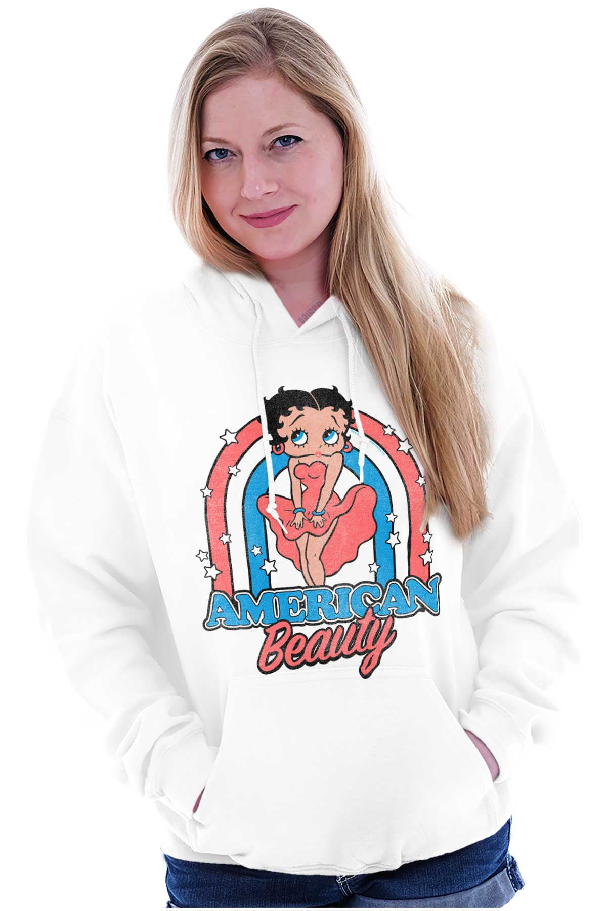 Betty Boop Cartoon American Beauty Women Plus Size Hoodie Brisco Brands ...