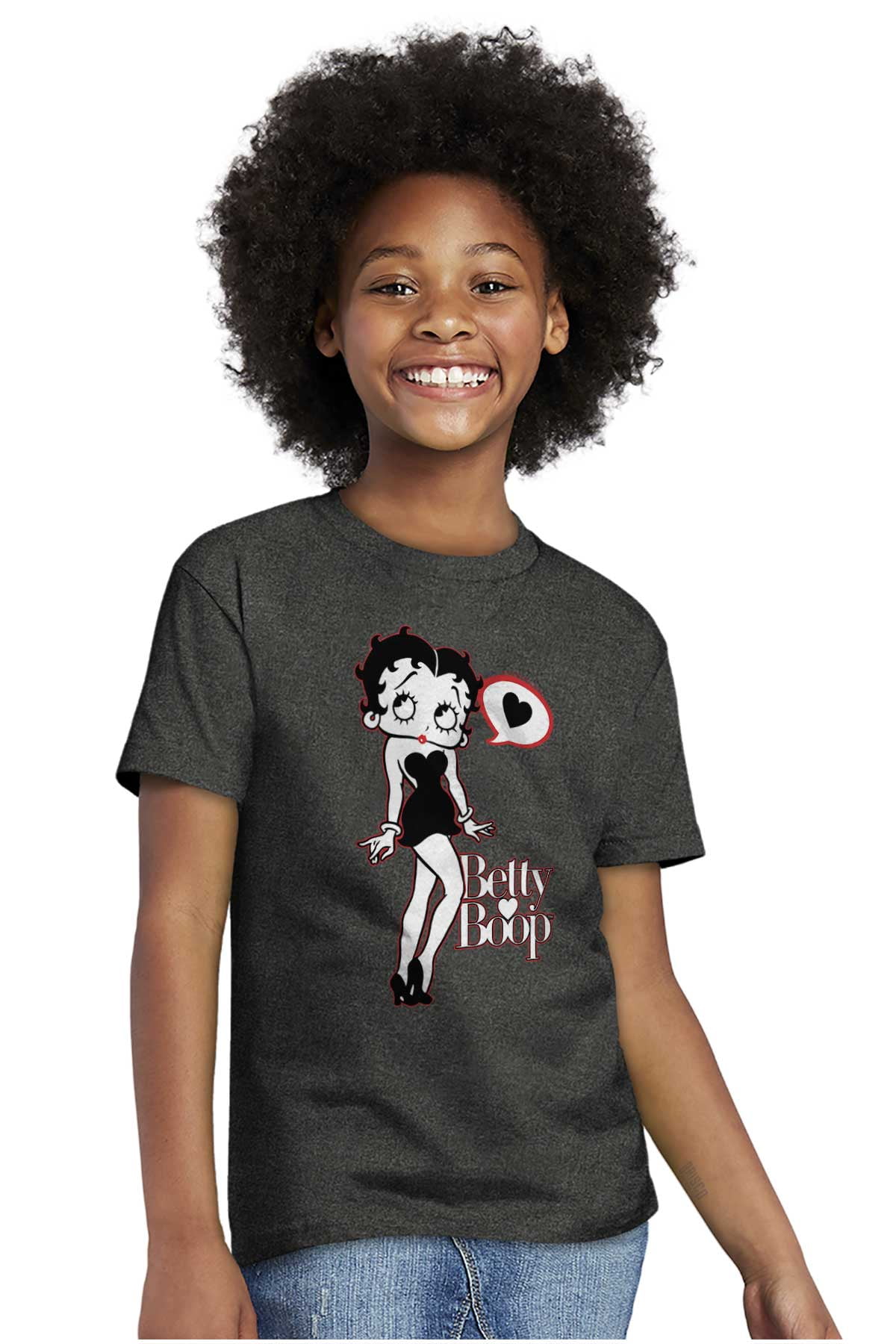 Betty Boop Cartoon Love Thoughts Girls Kids T Shirt Tees Teen Brisco ...