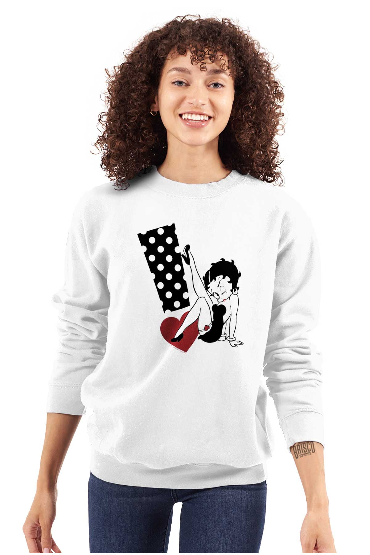 Betty Boop Cartoon Sassy Exclamation Women Plus Size Crewneck ...