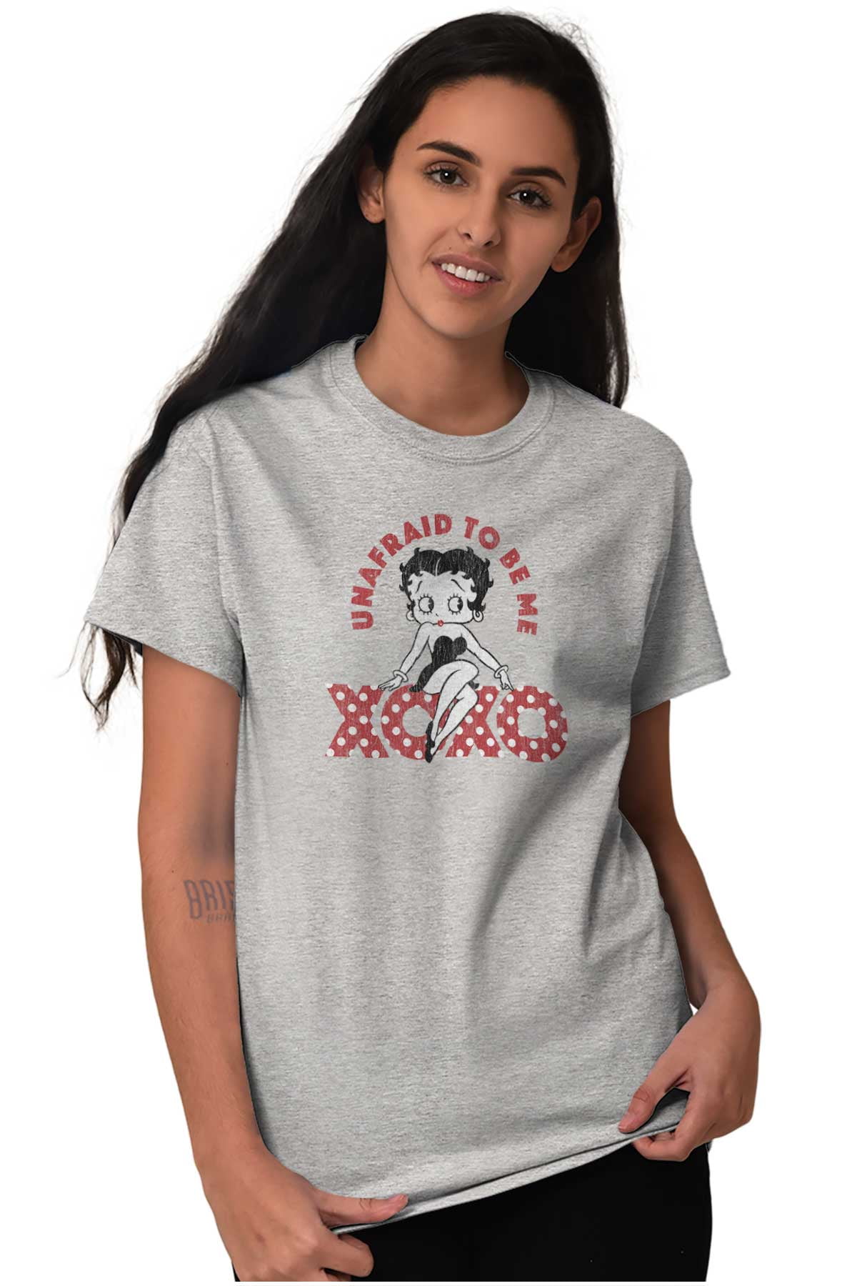 Betty Boop Cartoon Unafraid To Be Me Women's Graphic T Shirt Tees ...