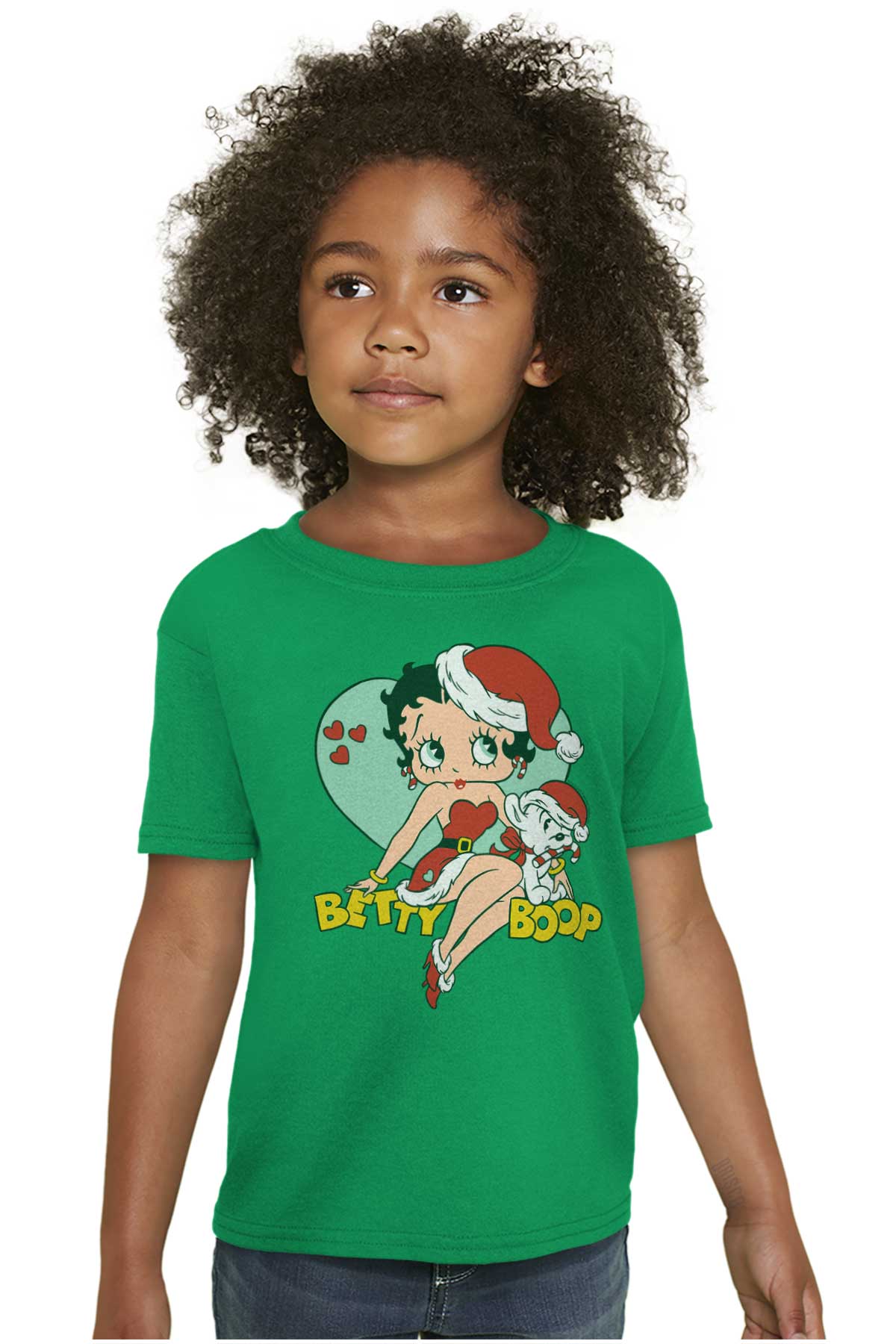 Betty Boop Christmas Mrs Santa Claus Girls Kids T Shirt Tees Teen ...