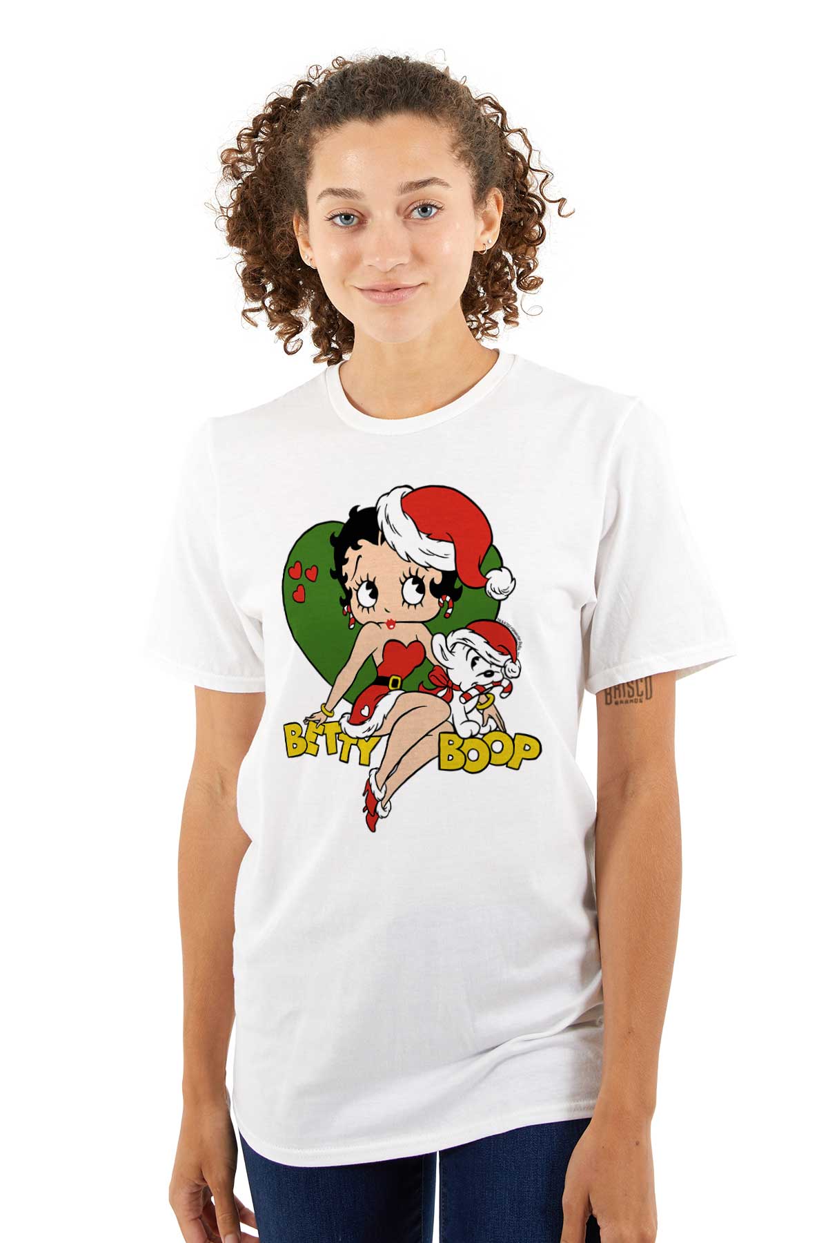 Betty Boop Christmas Mrs Santa Claus Women Plus Size Graphic Tee Tees ...
