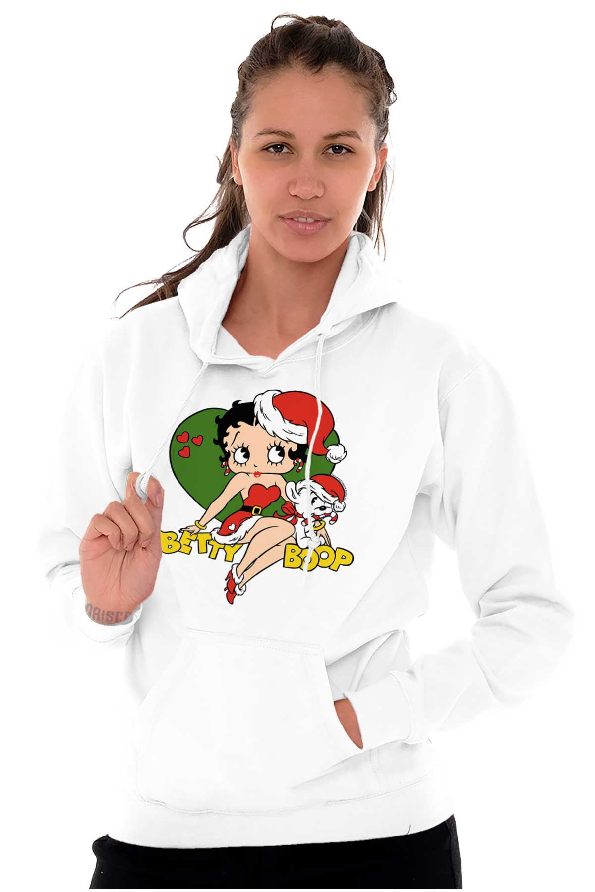Betty Boop Christmas Mrs Santa Claus Women Plus Size Graphic Pullover ...
