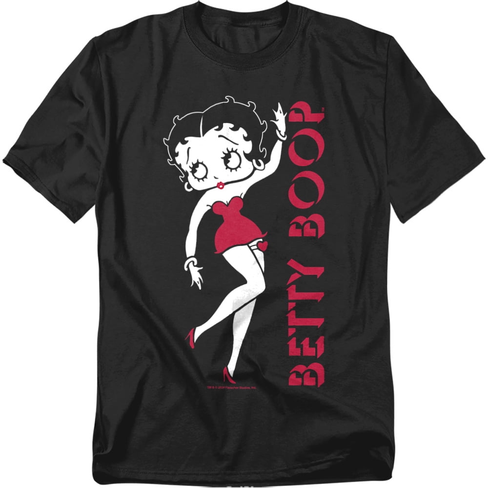 Betty Boop Classic Mens Short Sleeve Shirt (Black, ) - Walmart.com