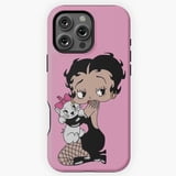 Betty Boop Cuddling Kitty Cat Art H2114 Durable Unisex iPhone Case for ...