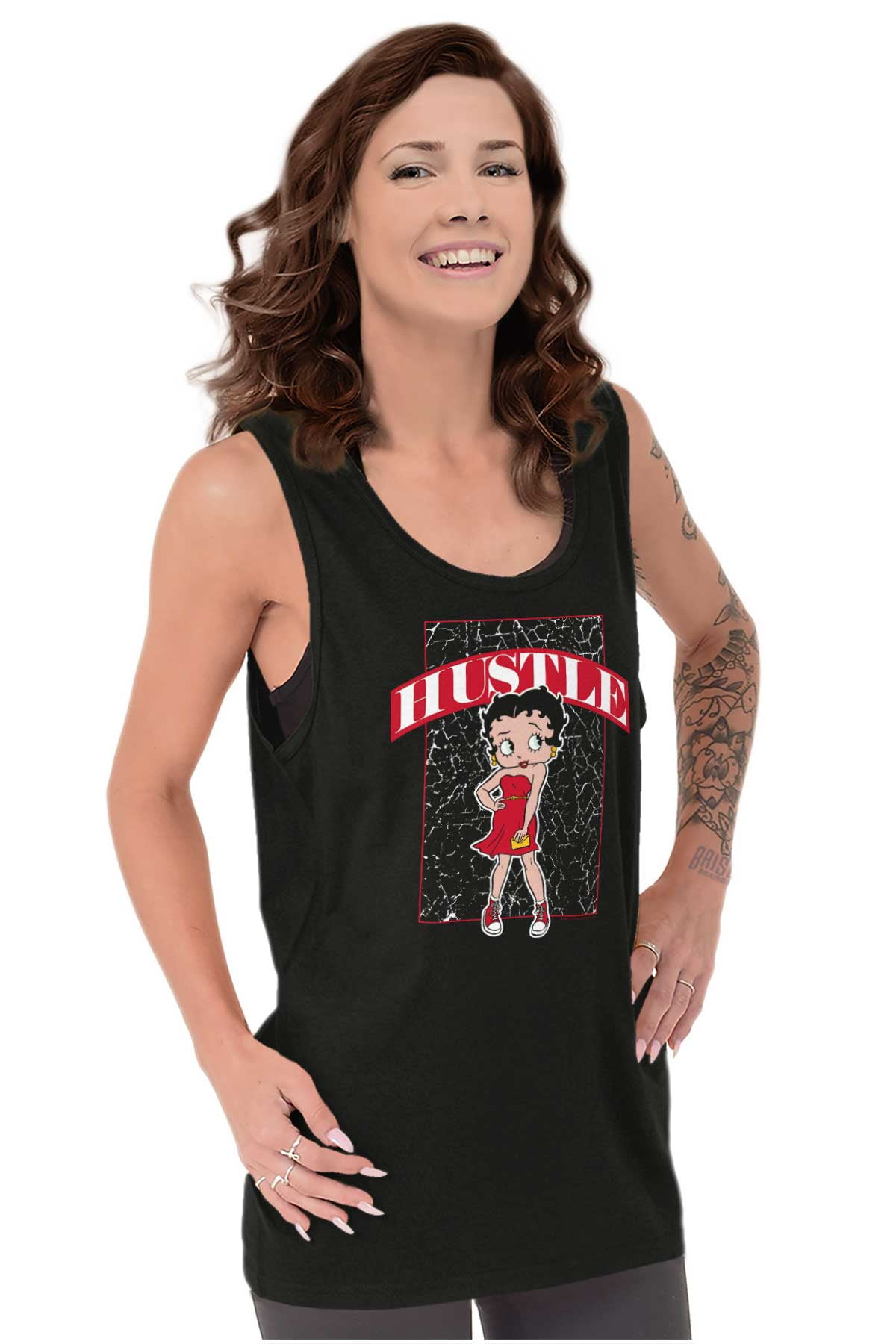 Betty Boop Fashionista Hustle Cartoon Women Plus Size Tank Top Brisco ...