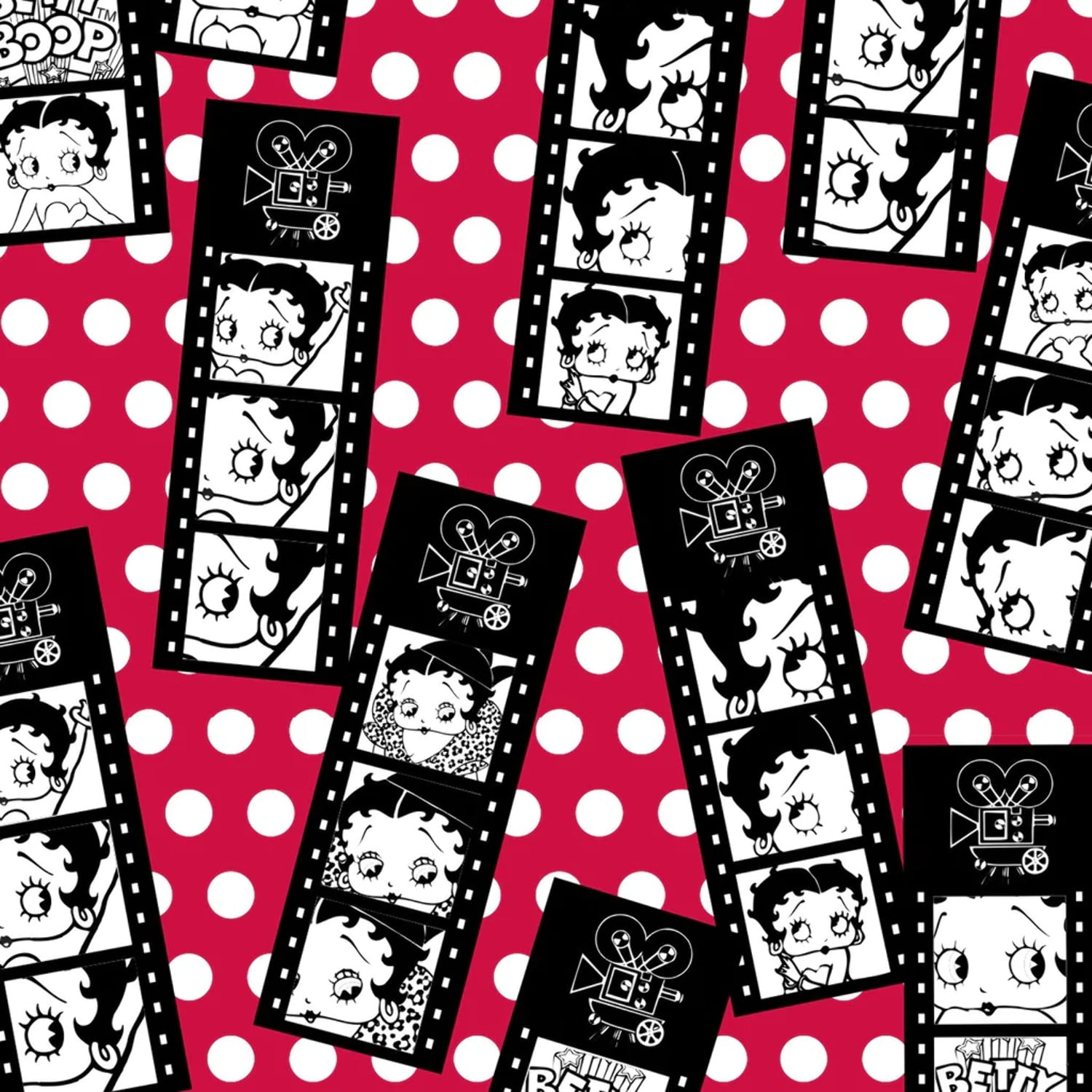 Betty Boop Film Strip Flannel Fabric - Walmart.com