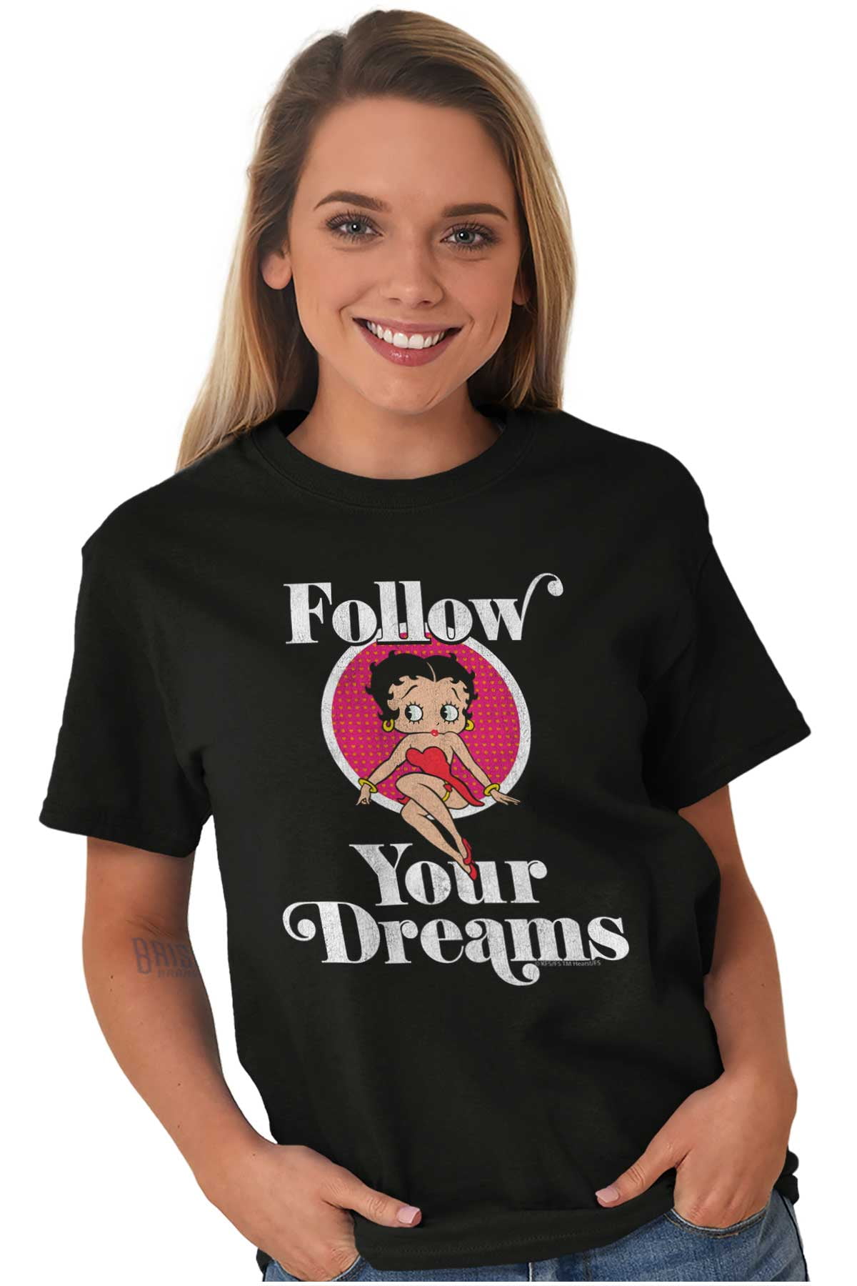Betty Boop Follow Your Dreams Cute Women Plus Size Graphic Tee Tees ...