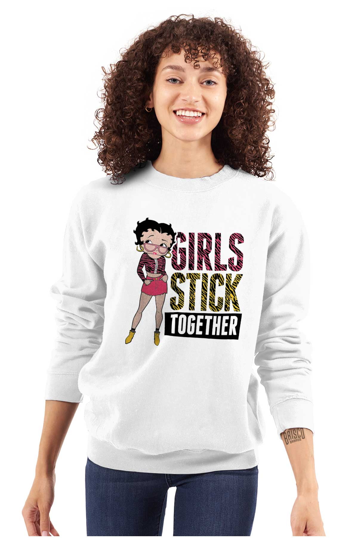 Betty Boop Girl Power Stick Together Women Plus Size Sweatshirt Brisco ...