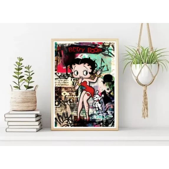 Betty Boop Graffiti Poster Print Classic Cartoon Character Poster Home ...