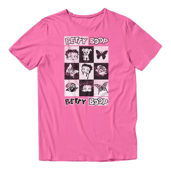 Betty Boop Grunge Butterflies & Roses Betty Box Up Men's T Shirt ...