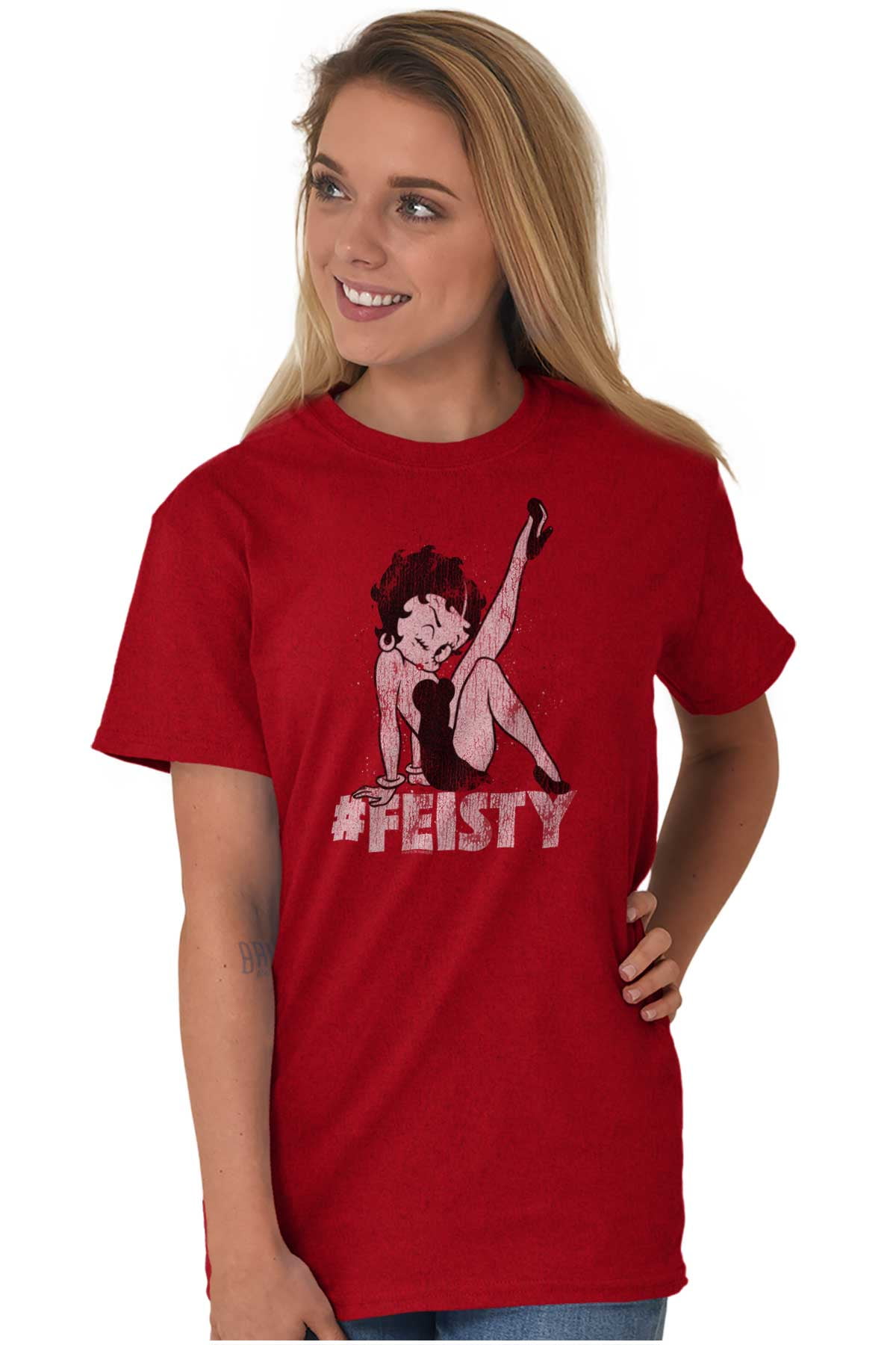 Betty Boop Hashtag Feisty Cute Sassy Women's Graphic T Shirt Tees ...