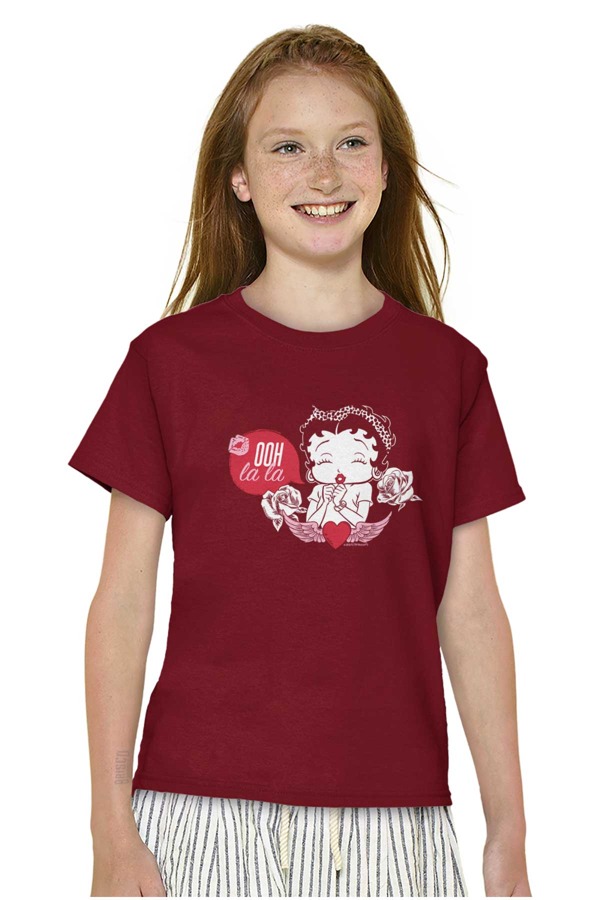 Betty Boop Heart Angel Wings Ooh LaLa Girls Kids T Shirt Tees Teen ...