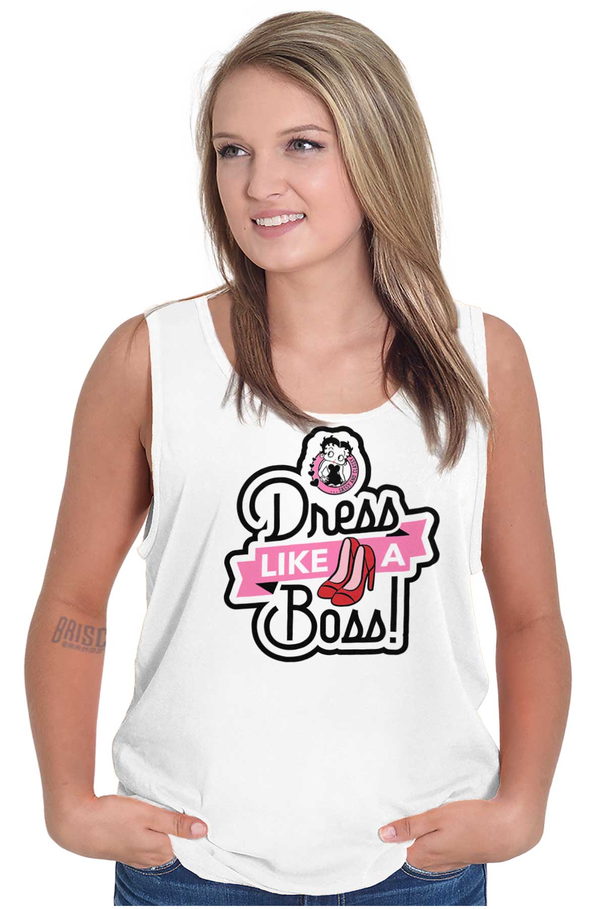 Betty Boop High Heels Cute Funny Tank Top Tee Shirt Women Brisco Brands ...