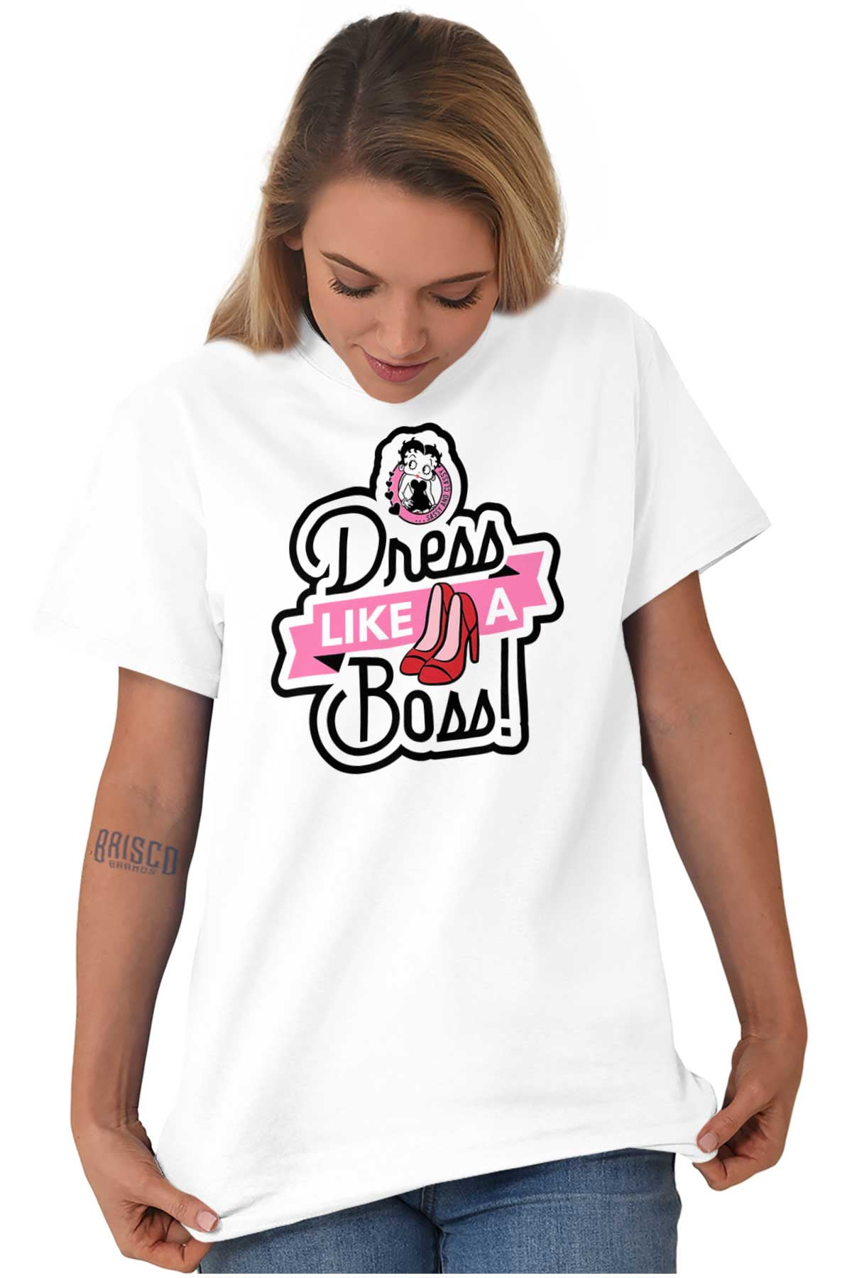 Betty Boop High Heels Cute Funny Women Plus Size Graphic Tee Tees ...